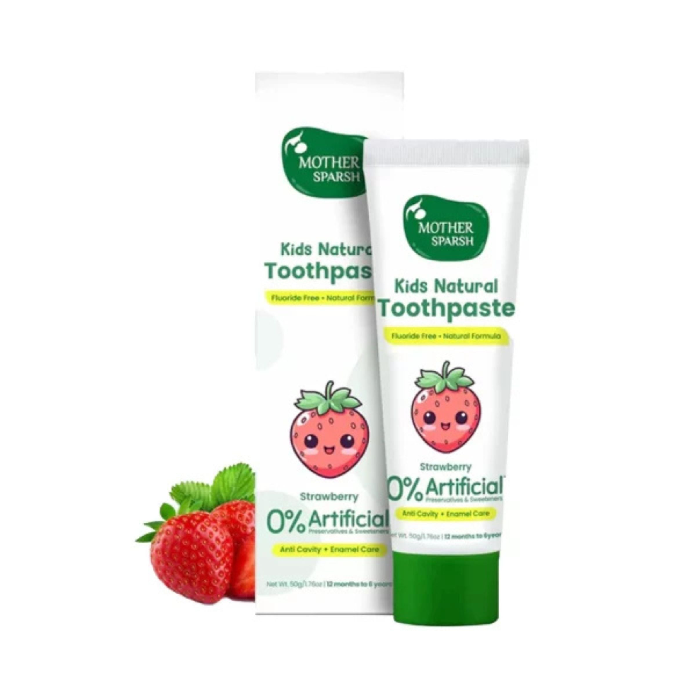 Mother Sparsh Kids Natural Toothpaste Available in 2 Options Strawberr ...